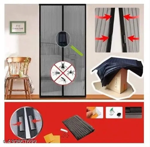 Polyester Magnetic Mosquito Net for Door | Mosquito Curtain for All Do ...